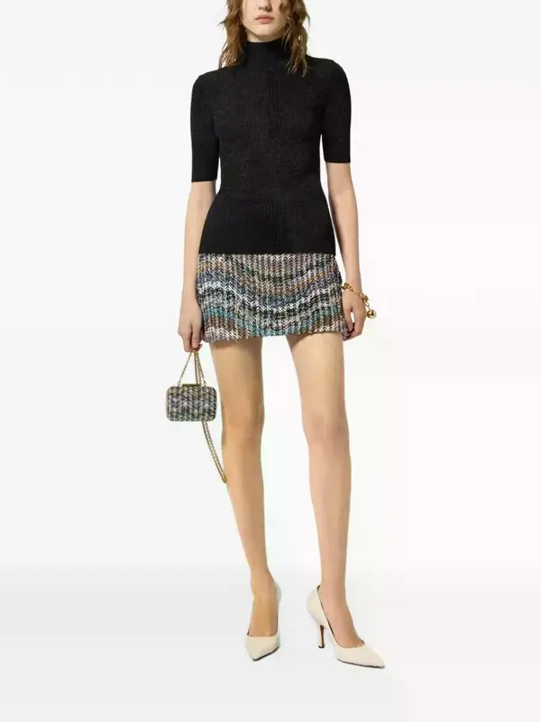 Missoni Ribbed Knit High-neck Sweater