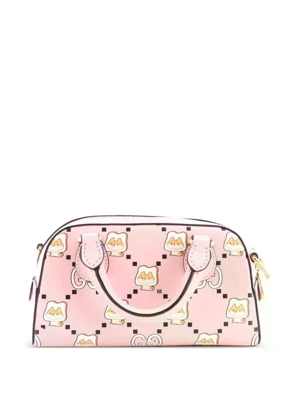 Gucci Ophidia Convertible Boston Top Handle Bag - Pink