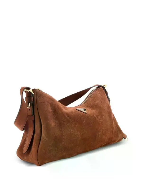 Prada Aimee Nubuck Large Shoulder Bag