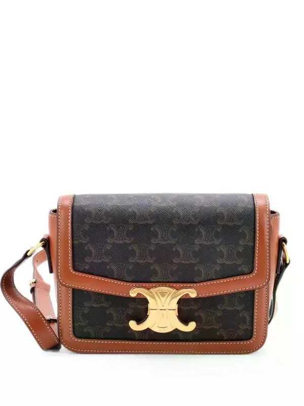 Celine Triomphe Coated Canvas Shoulder Bag