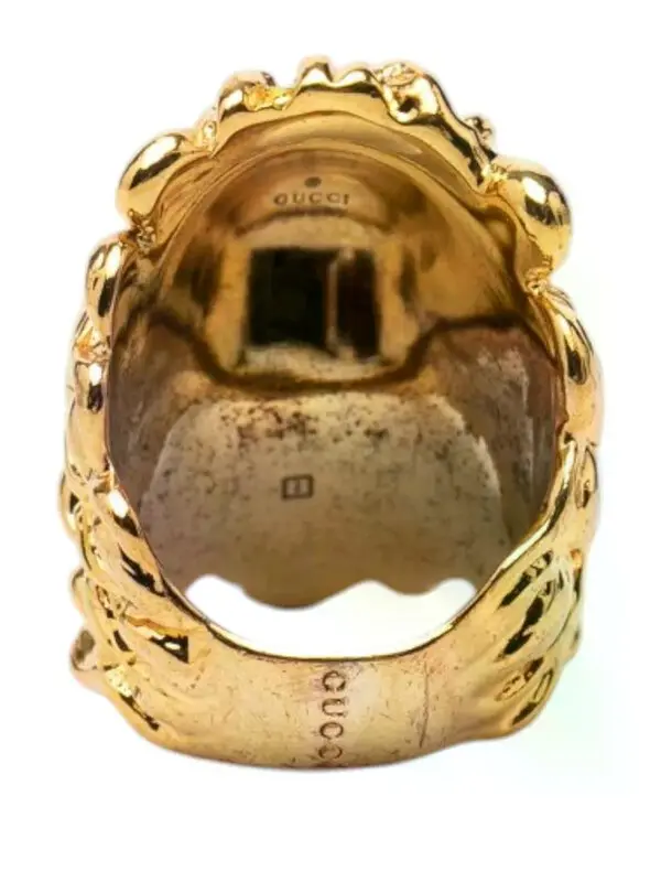 Gucci Crystal Lion Head Ring