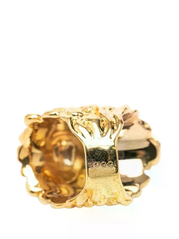 Gucci Crystal Lion Head Ring