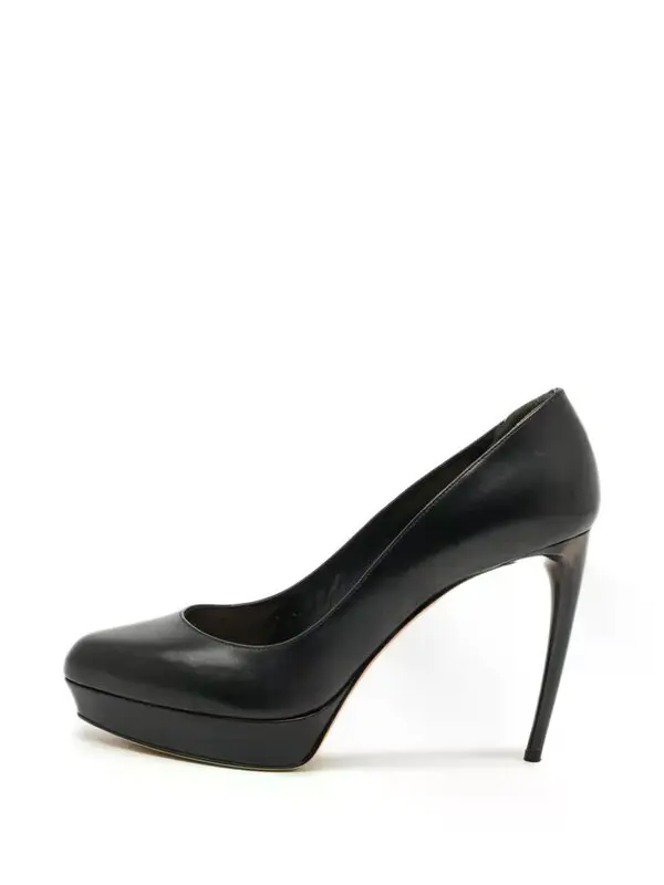 Alexander McQueen Horn Platform Pumps - Black