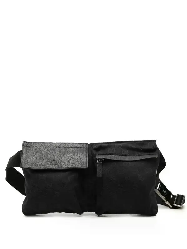 Gucci Gg Canvas Double Pocket Belt Bag