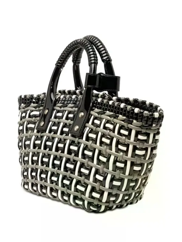 Balenciaga Faux Leather Bistro Basket Bag Xs Satchel