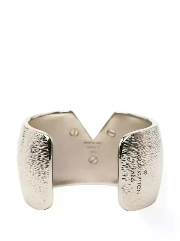 LOUIS VUITTON Essential V Colorama Open Cuff Bracelet - Silver