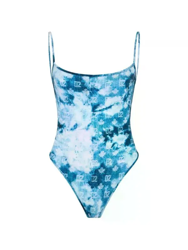 Dsquared2 Monogram One-piece Swimsuit - Blue