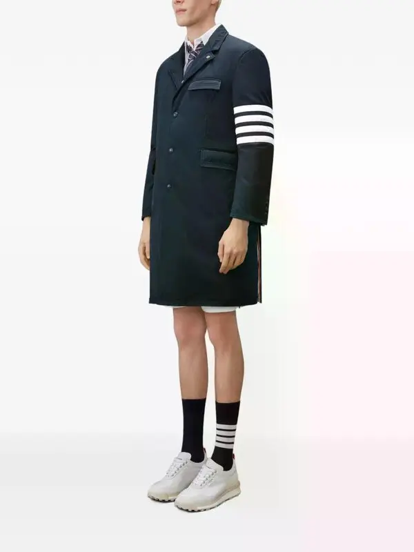 Thom Browne Poly Tech Down Filled 4-bar Overcoat