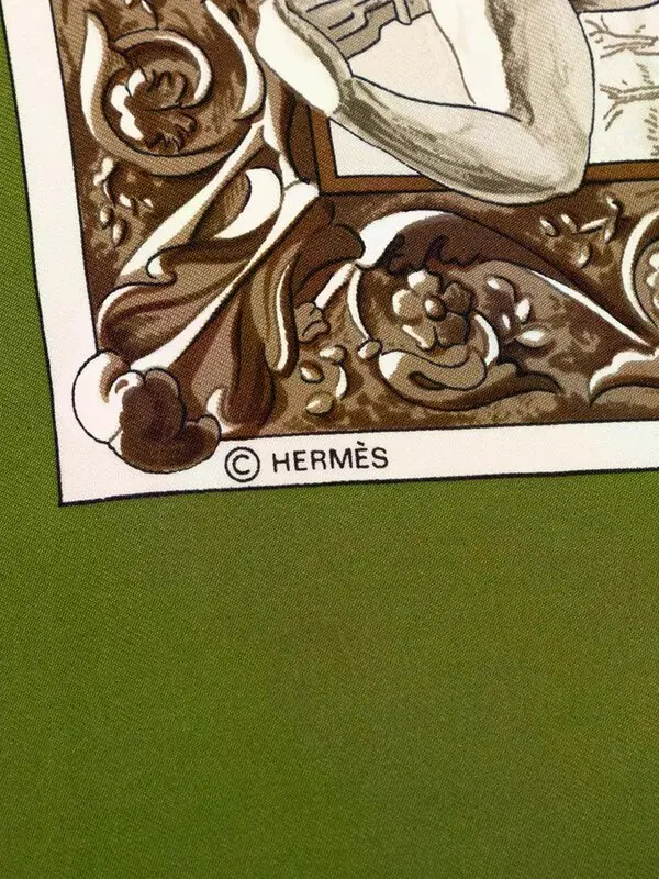 Hermès 1968-1969 L Hiver Silk Scarf 90 Scarves
