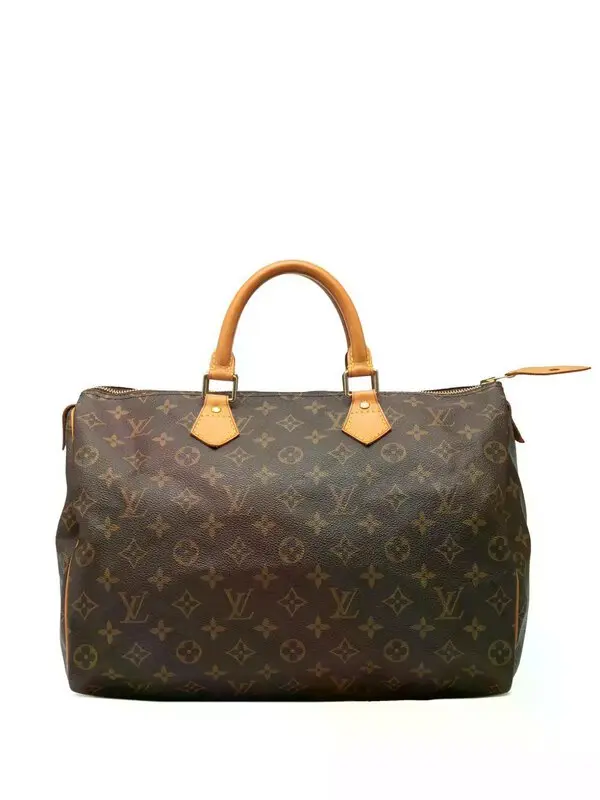 LOUIS VUITTON Monogram Speedy 35 Boston Bag - Brown