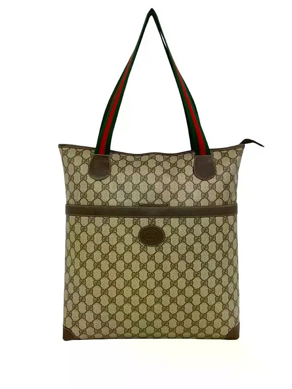 Gucci Gg Supreme Web Tote Bag - Neutrals