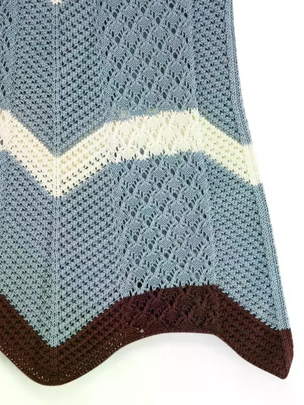 La DoubleJ Chevron Open-knit Top