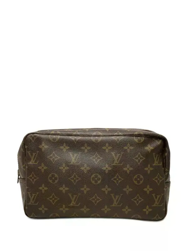 LOUIS VUITTON Monogram Trousse Toilette 28 Clutch Bag - Brown