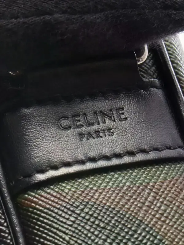 Celine Triomphe Coated Canvas Camouflage Crossbody Bag