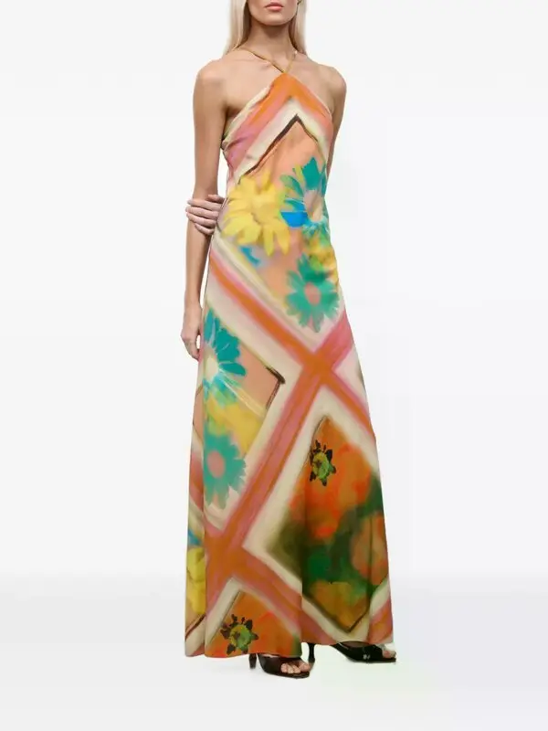 Staud Cubism" Floral-print Maxi Dress