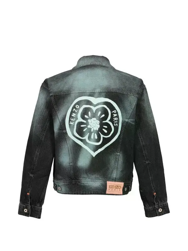 Kenzo Boke Heart Logo-print Denim Jacket