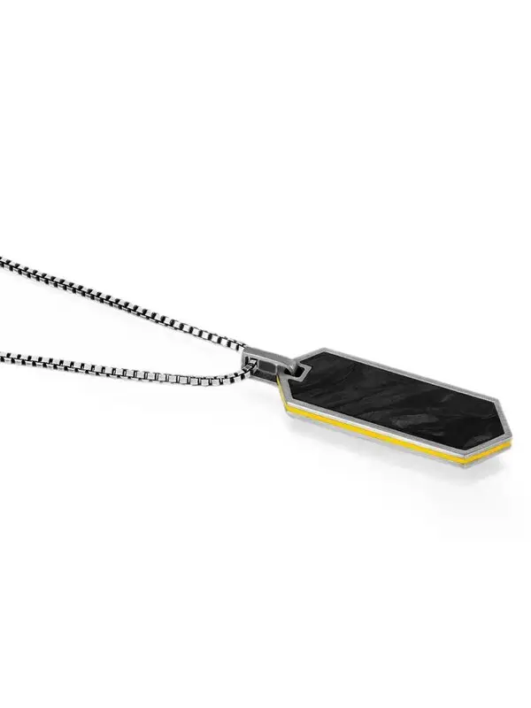 Tateossian Geometric Pendant Box Chain Necklace