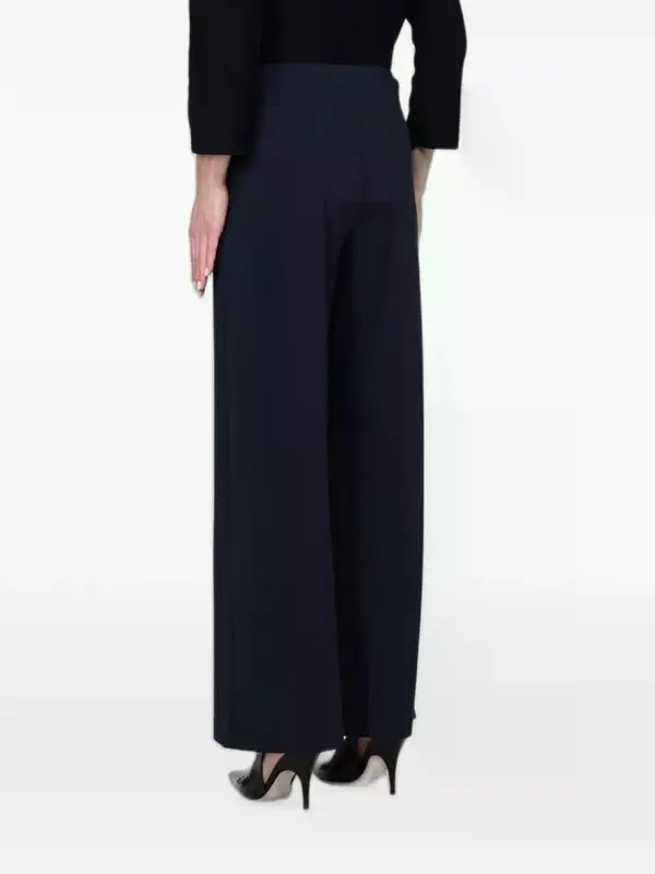 Max Mara Navy Stretch Jersey Drawstring Trousers