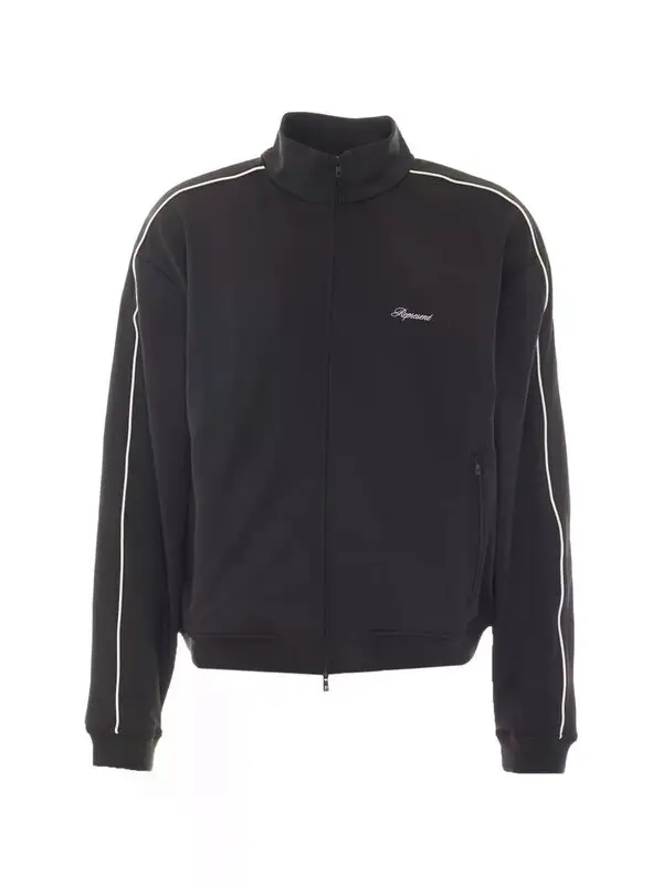 REPRESENT Embroidered Logo Track Jacket With Contrast Piping - Black
