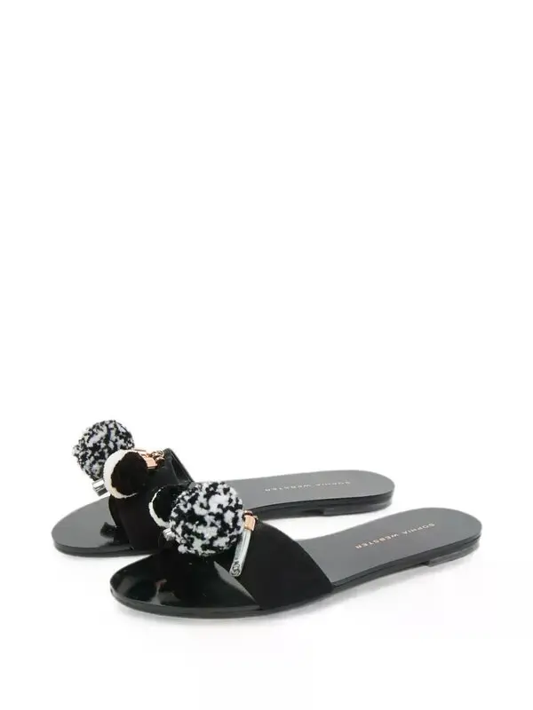 SOPHIA WEBSTER Jada Suede Flat Sandals