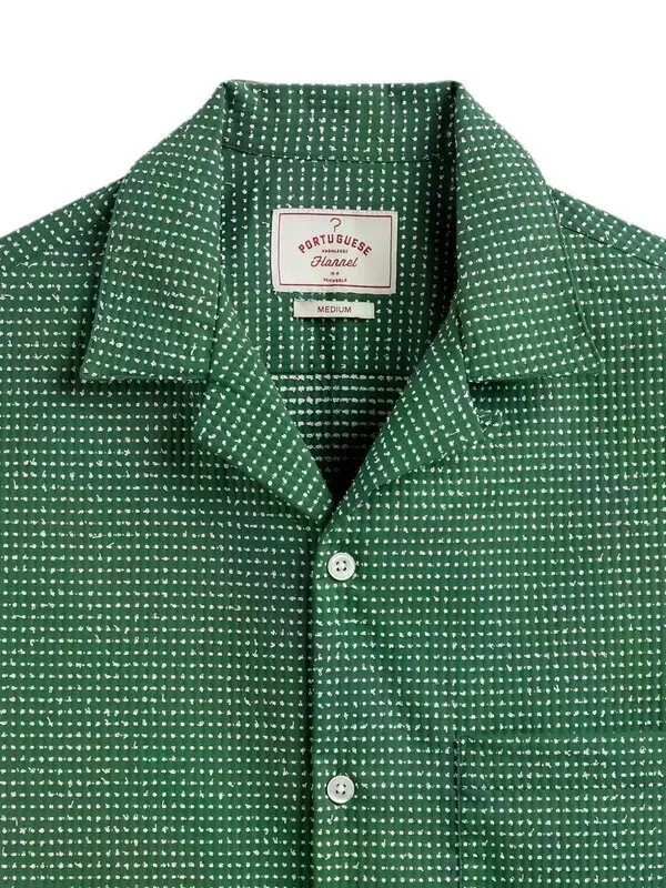 Portuguese Flannel Polka-dot Camp-collar Shirt