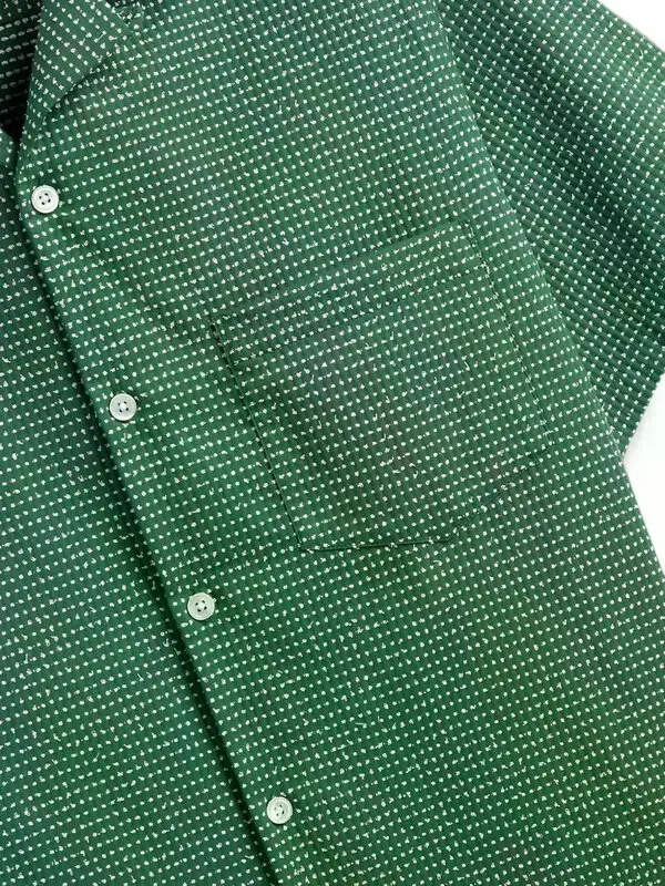 Portuguese Flannel Polka-dot Camp-collar Shirt