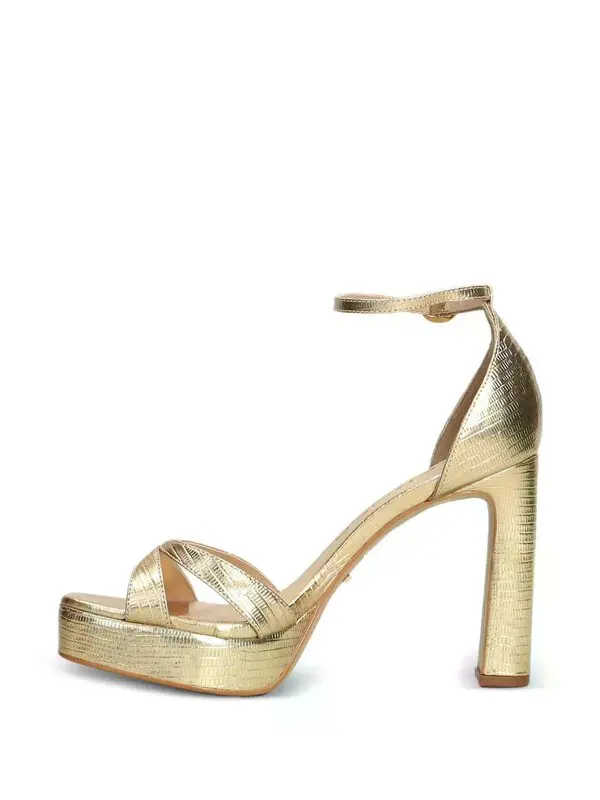 WERNER Lizard-effect Platform Sandals