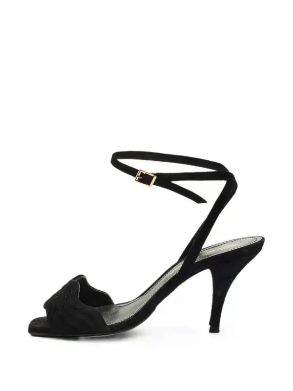 Santoni Wavy-strap Sandals - Black
