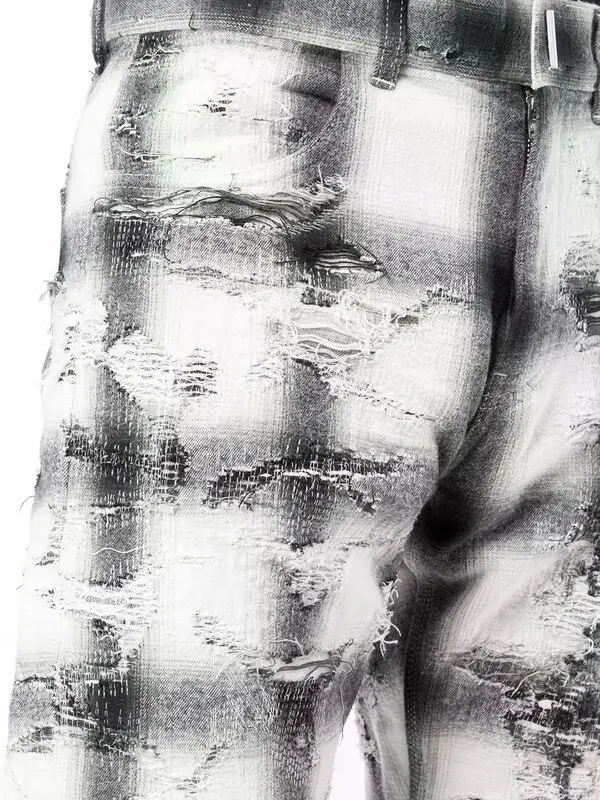 Givenchy Ripped Check Trousers