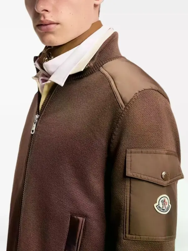 Moncler Logo-patch Panelled Cardigan