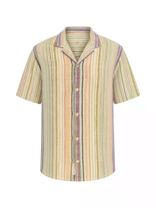 REVOLUTION NOW Striped Short-sleeved Shirt - Neutrals
