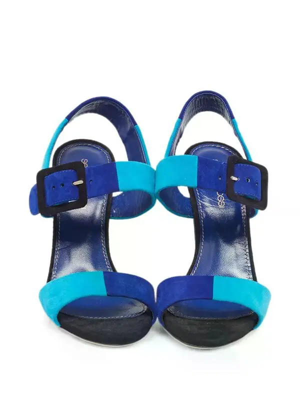 SERGIO ROSSI Tricolour Ankle Strap Sandals