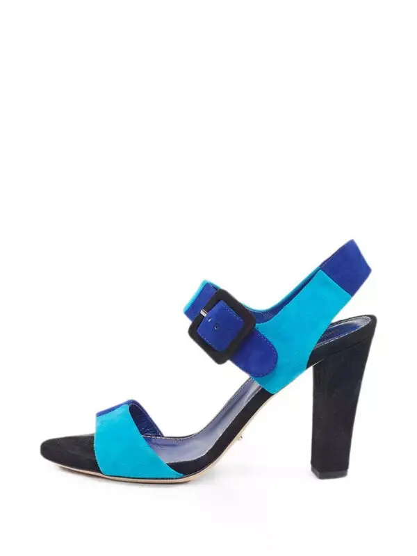 SERGIO ROSSI Tricolour Ankle Strap Sandals - Blue