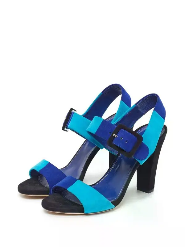 SERGIO ROSSI Tricolour Ankle Strap Sandals