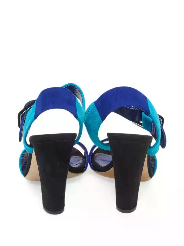 SERGIO ROSSI Tricolour Ankle Strap Sandals