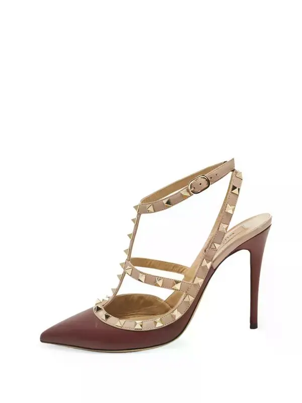 Valentino Garavani Rockstud Leather Pumps - Red