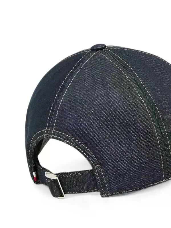 Moncler Denim Baseball Cap With Logo Patch