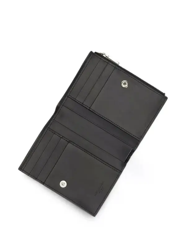 Dolce & Gabbana Stripe-print Wallet In Calfskin