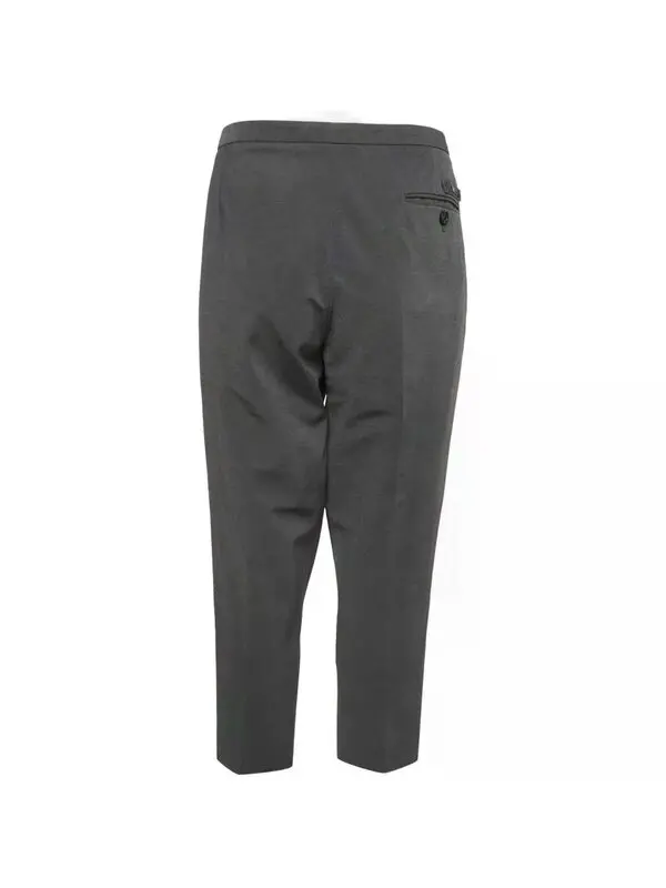 Prada Wool Pleated Cropped Trousers