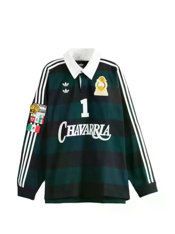 Adidas X Willy Chavarria Striped Long-sleeve Polo