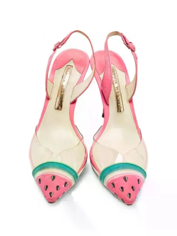 SOPHIA WEBSTER Watermelon Slingback Pumps