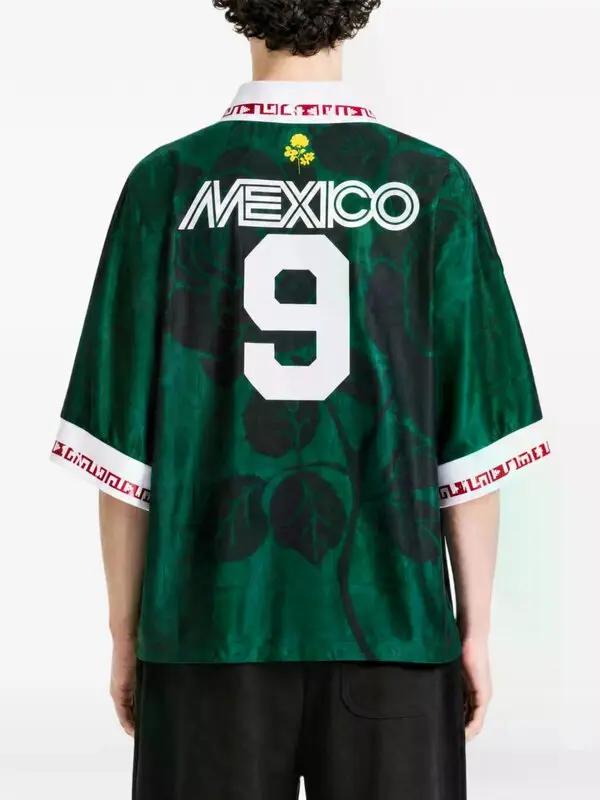 Adidas X Willy Chavarria Rose Print Polo Shirt