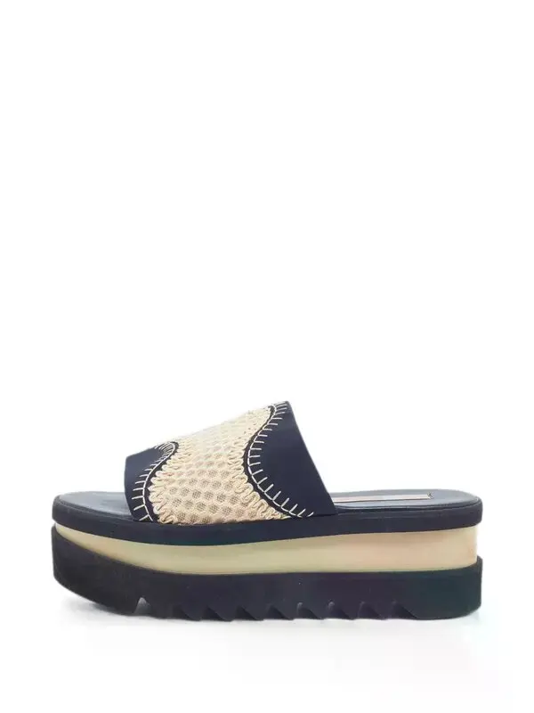 Stella McCartney Beige Mesh Platform Sandals