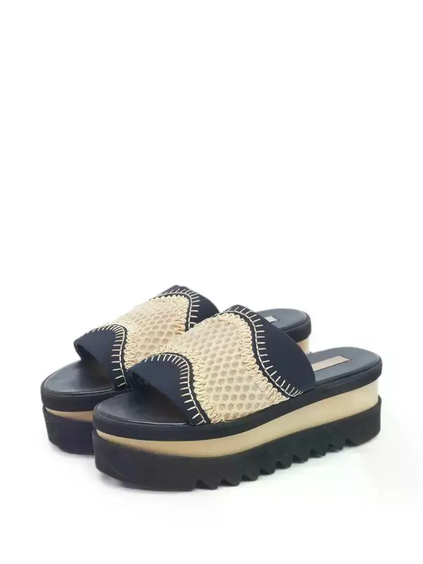 Stella McCartney Beige Mesh Platform Sandals