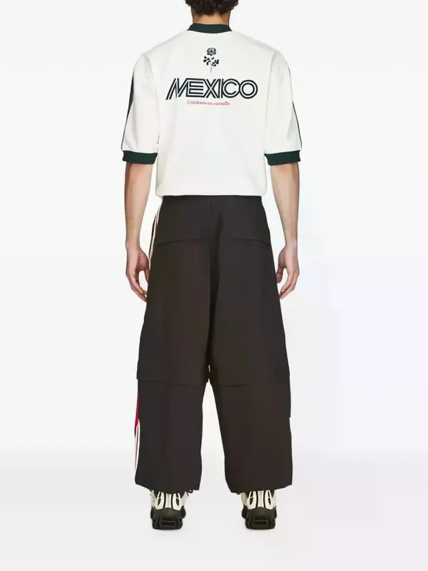 Adidas Oversized Track Pants With Signature 3-stripe Detailing - Black