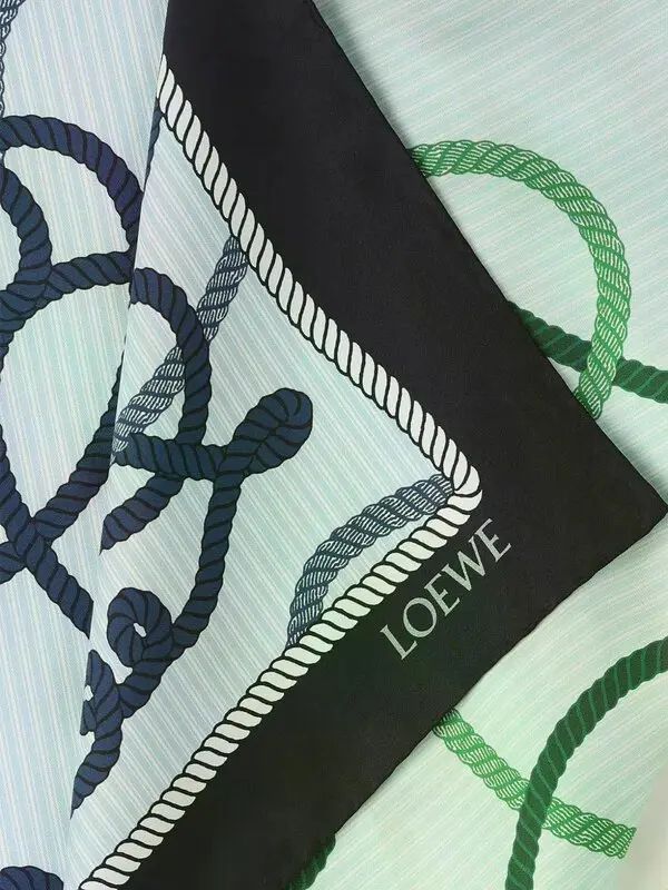Loewe Rope-print Silk Scarf