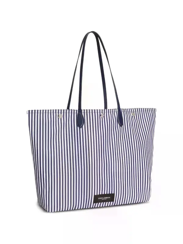 Dolce & Gabbana Essenza Poplin Shopping Bag - Blue