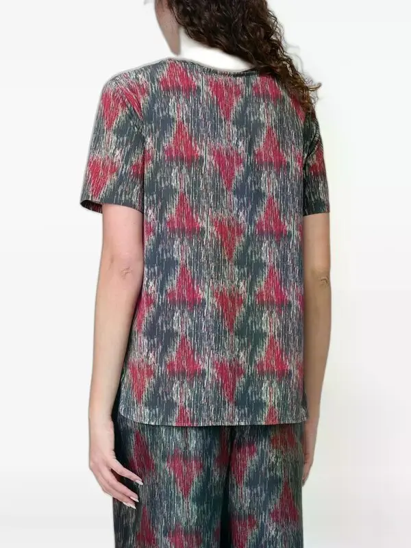 Max Mara Abstract Print Short Sleeve Top