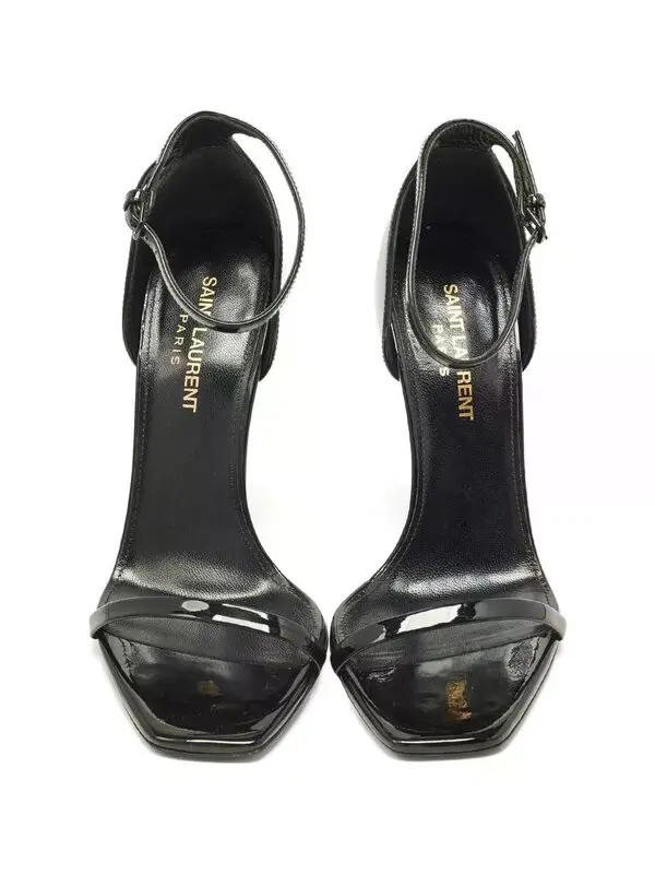 Saint Laurent Opyum Ankle Strap Sandals - Black
