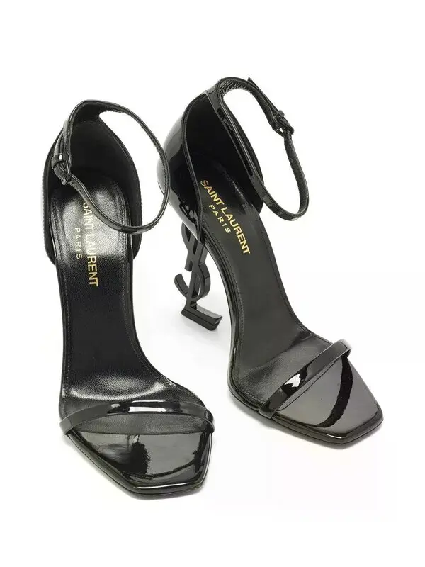 Saint Laurent Opyum Ankle Strap Sandals - Black